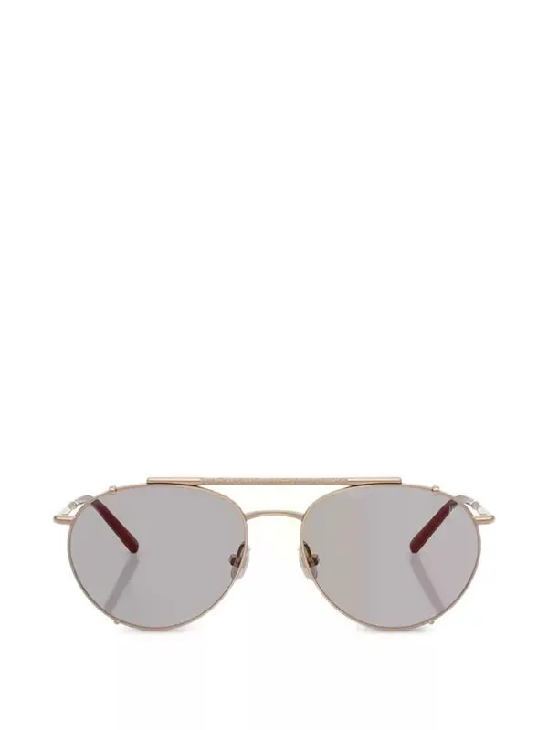 Brunello Cucinelli Round Titanium Sunglasses With Polarized Lenses - Pink