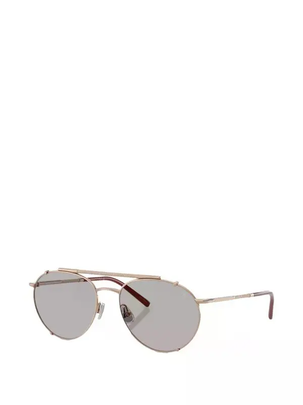 Brunello Cucinelli Round Titanium Sunglasses With Polarized Lenses