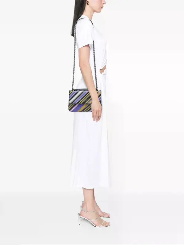 Bottega Veneta 2012-2026 Small Nappa Diagonal Stripe Satchel