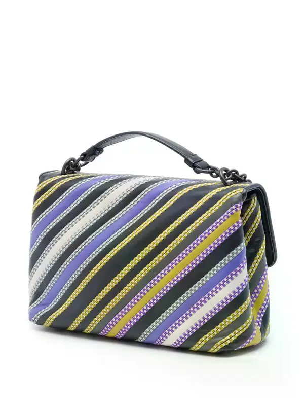 Bottega Veneta 2012-2026 Small Nappa Diagonal Stripe Satchel