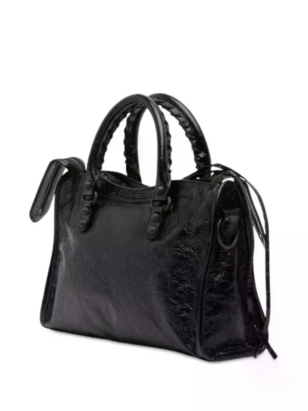 Balenciaga Lambskin Leather Motocross Classic City Satchel