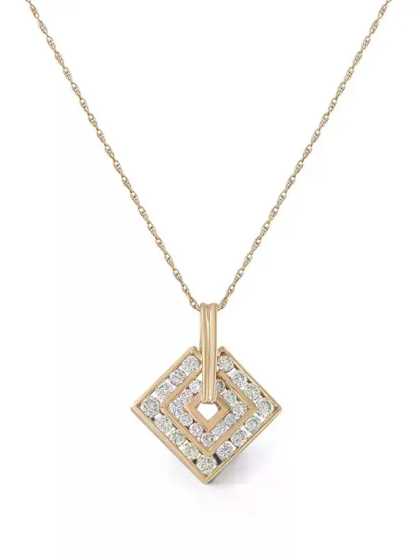 LB EXCLUSIVE Diamond Geometric Necklace