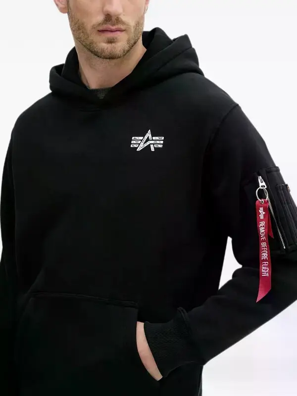 Alpha Industries Logo-print Zip-pocket Hoodie