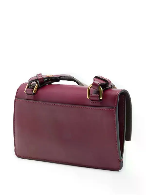 Fendi Mini Leather Flat Baguette Crossbody Bag