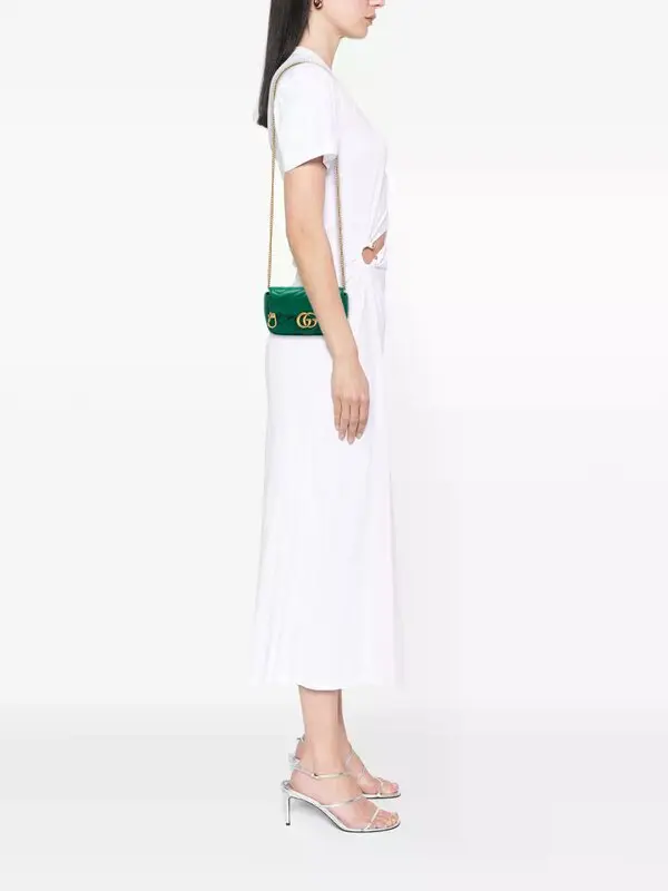 Gucci Matelasse Calfskin Flap Crossbody Bag - Green