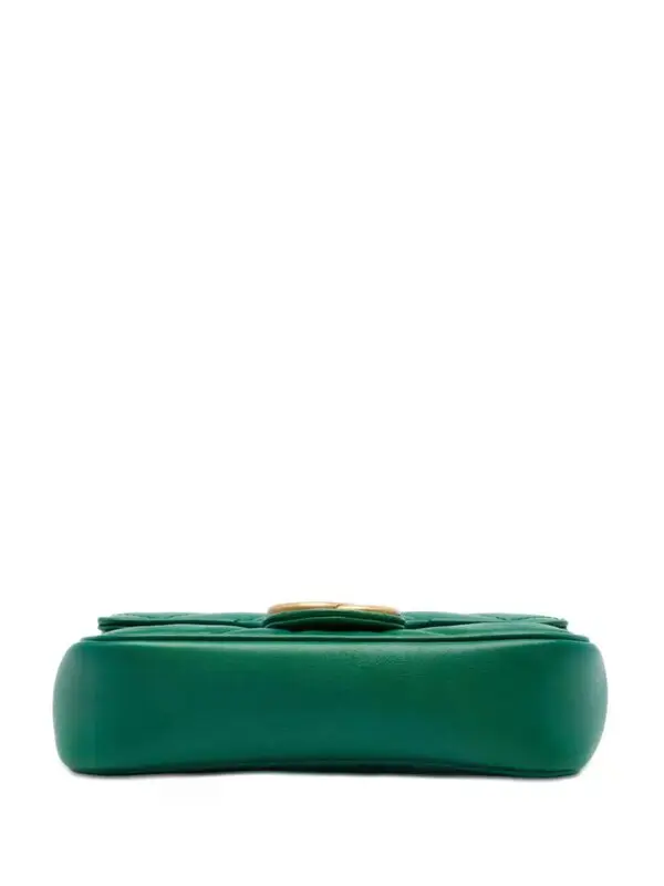 Gucci Matelasse Calfskin Flap Crossbody Bag - Green