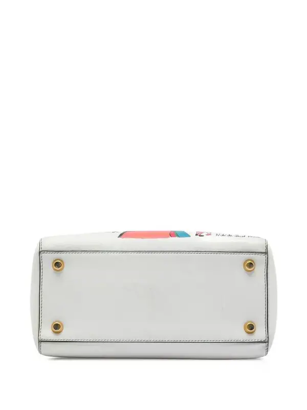 Dior 2018 Niki De Saint Phalle Medium Calfskin Vive L Amour Lady Satchel - White
