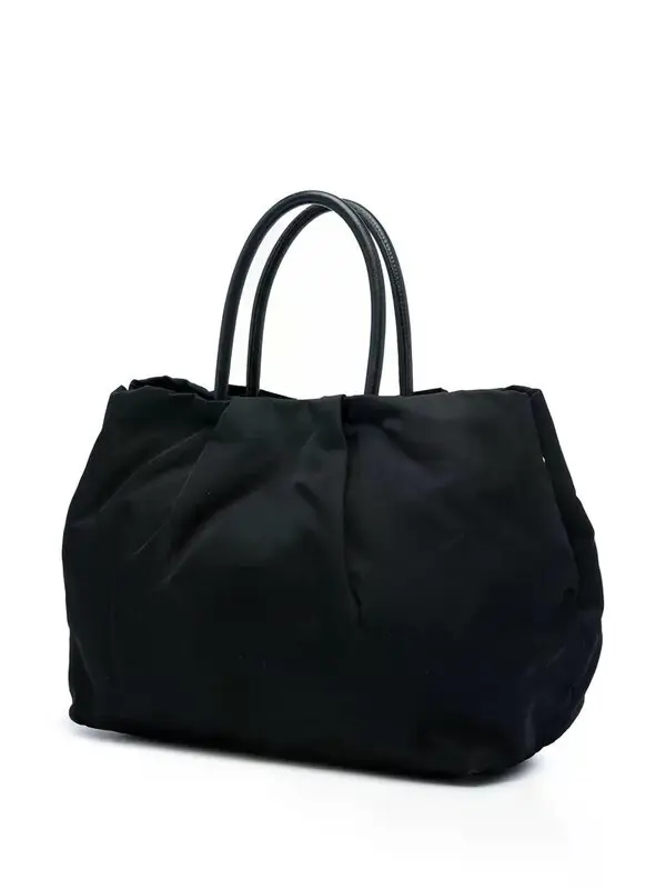 Prada Tessuto Bow Tote Bag - Black