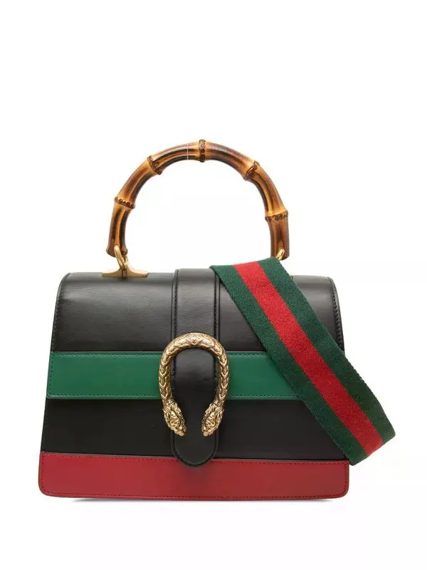 Gucci 2016-2026 Medium Bamboo Dionysus Web Leather Satchel
