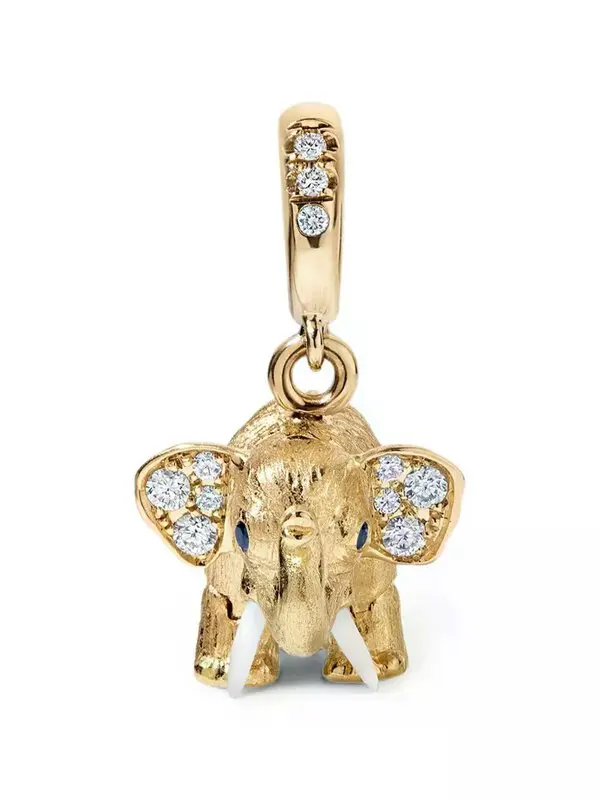 EDEN PRESLEY Ellie Elephant Diamond And Agate Pendant