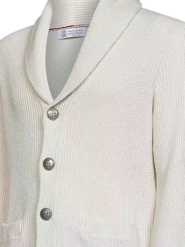 Brunello Cucinelli Ribbed-knit Shawl-collar Cardigan