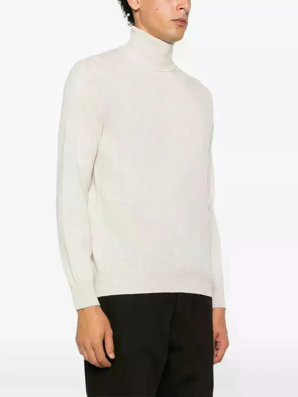 Brunello Cucinelli Cashmere Roll Neck Sweater - Neutrals