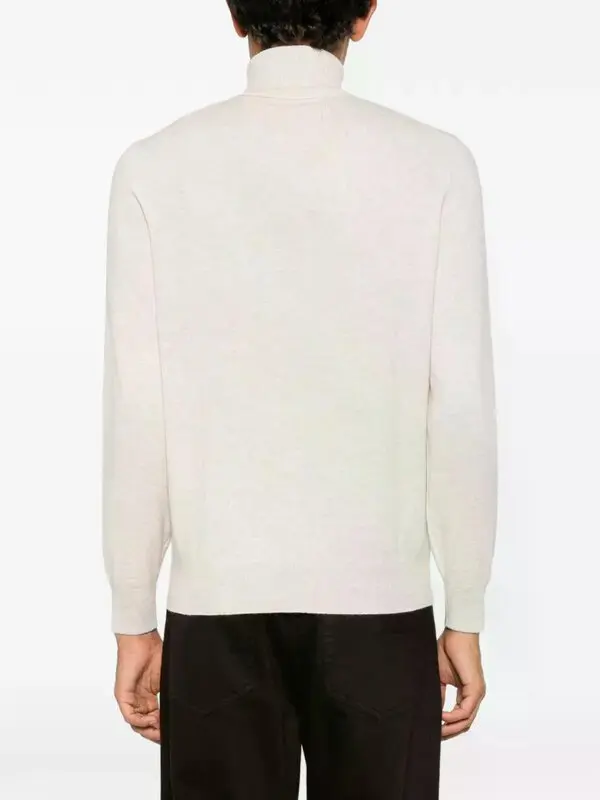 Brunello Cucinelli Cashmere Roll Neck Sweater - Neutrals