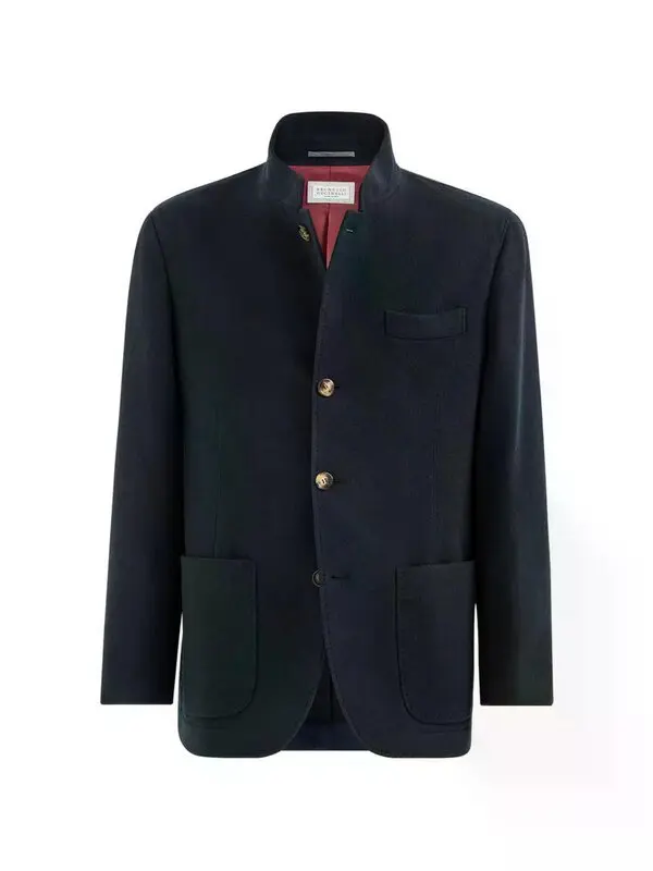 Brunello Cucinelli Cashmere Button-up Jacket - Blue