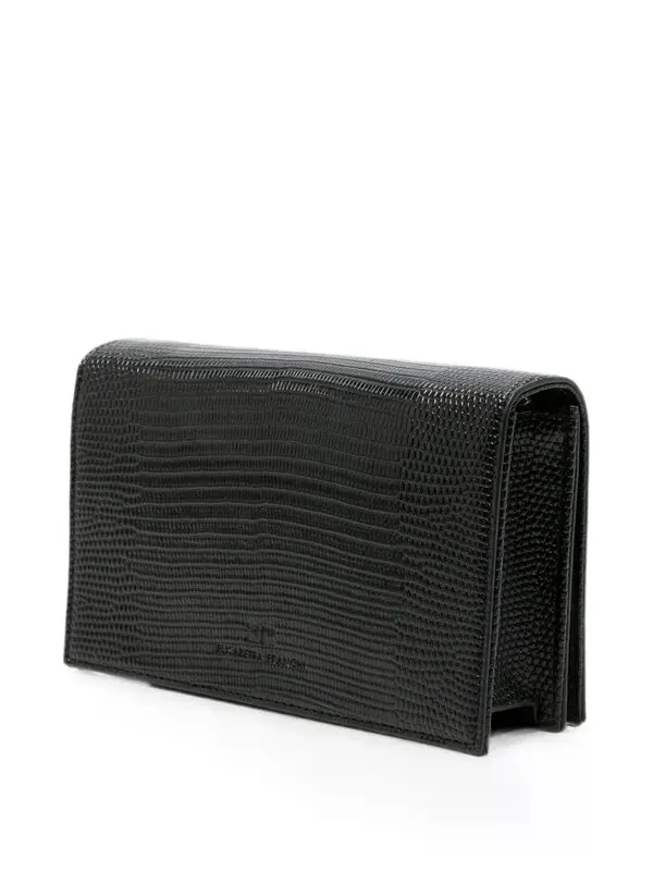Elisabetta Franchi Lizard-effect Logo Plaque Mini Crossbody Bag