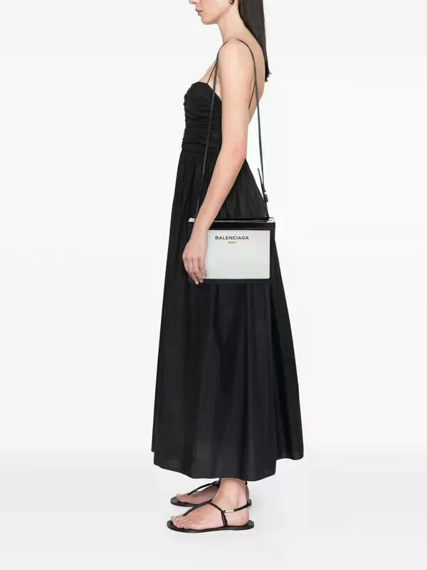 Balenciaga Canvas Navy Pochette Crossbody Bag