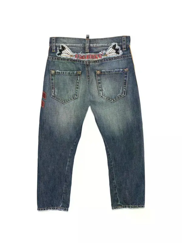 Dsquared2 Cropped Jeans With Side Stripe Detail
