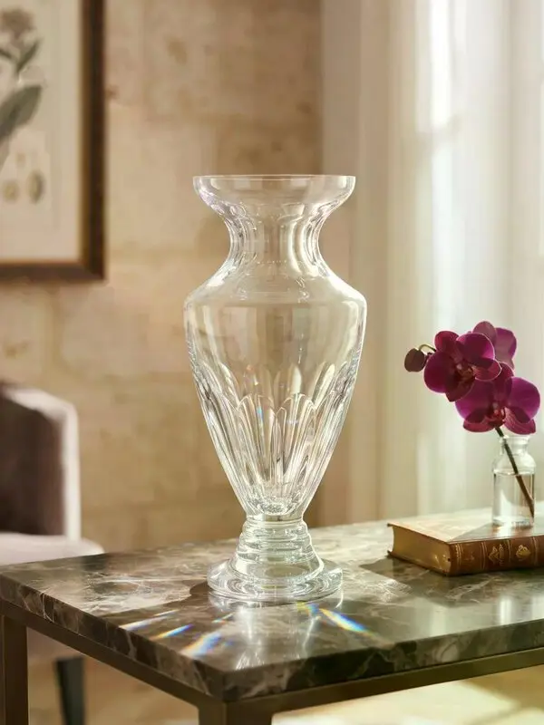 COLLEVILCA Tulipano Fluted Crystal Vase