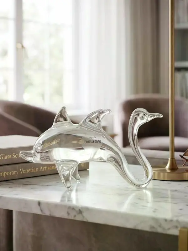 COLLEVILCA Chimera Dolphin-swan Crystal Statue