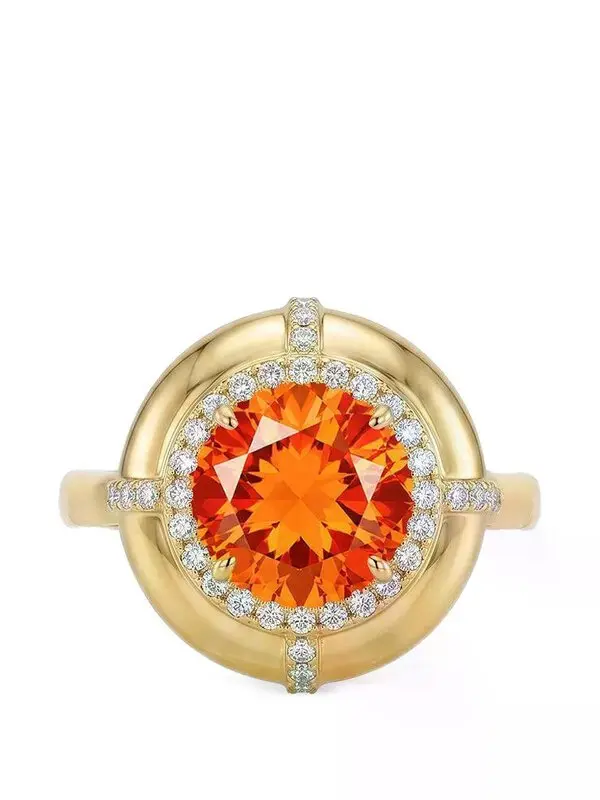 Goshwara Fire Opal And Diamond Ring - Gold