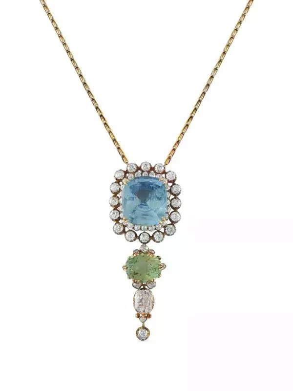 LB EXCLUSIVE 14k Yellow Multi-stone Pendant Necklace - Gold