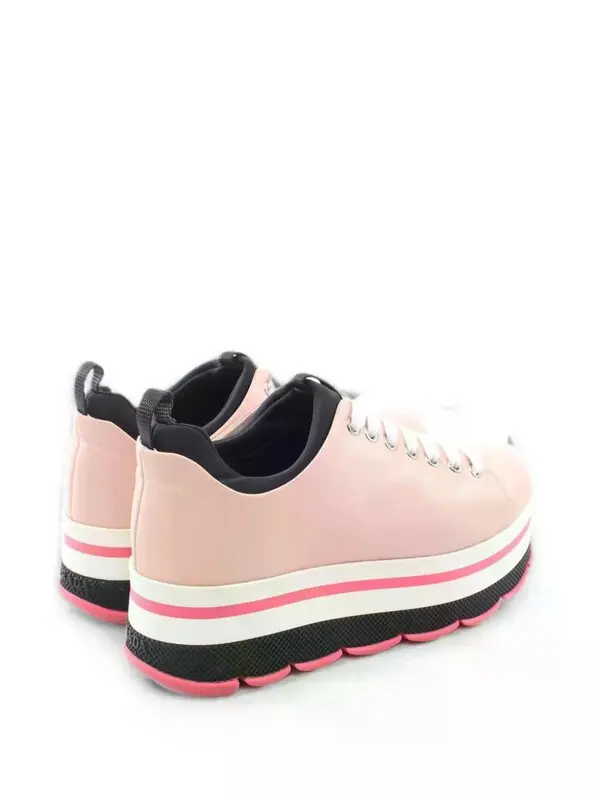 Prada 2010s Platform Leather Sneakers