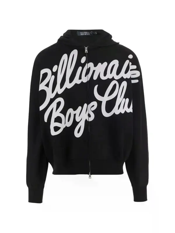 BILLIONAIRE Logo-print Zip-up Hoodie