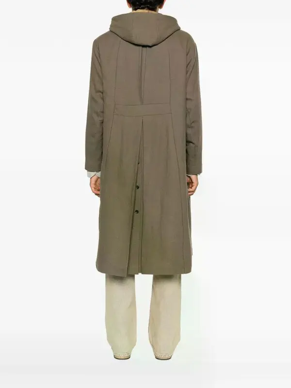 Masnada Single-breasted Hooded Coat