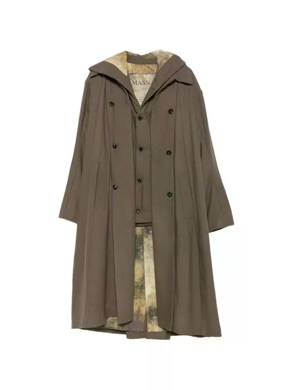 Masnada Single-breasted Hooded Coat