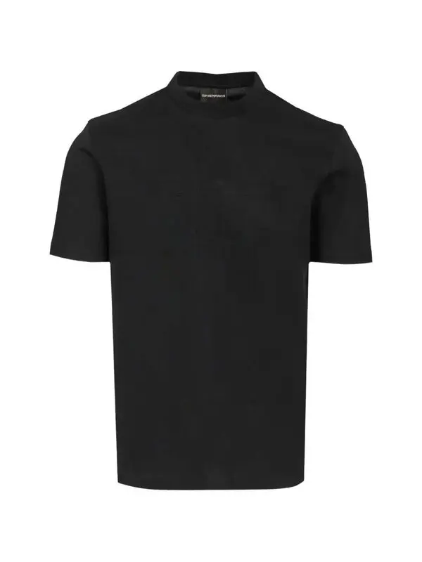 Emporio Armani Embroidered-logo T-shirt - Blue