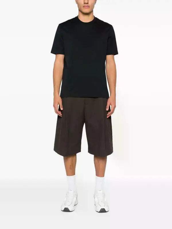 Emporio Armani Embroidered-logo T-shirt - Blue
