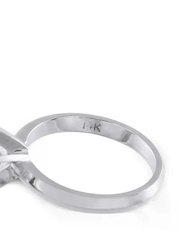 LB EXCLUSIVE 14k White Gold 3.0 Carat Round Diamond Solitaire Ring