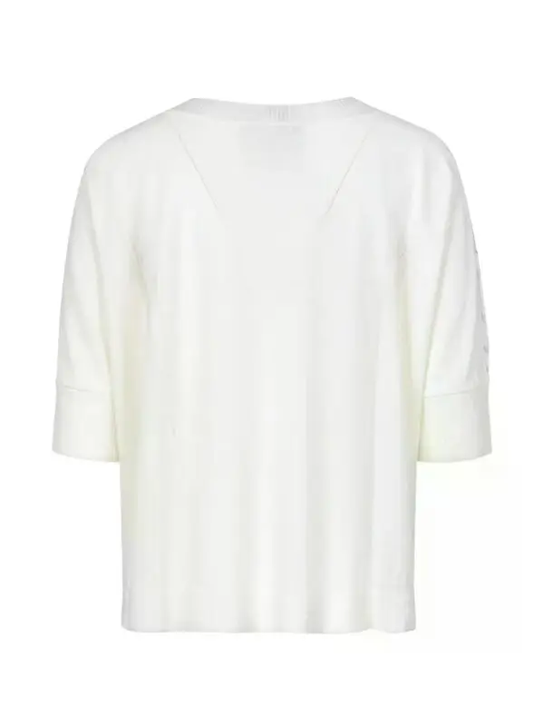 D.exterior Lace Overlay Short-sleeve Blouse