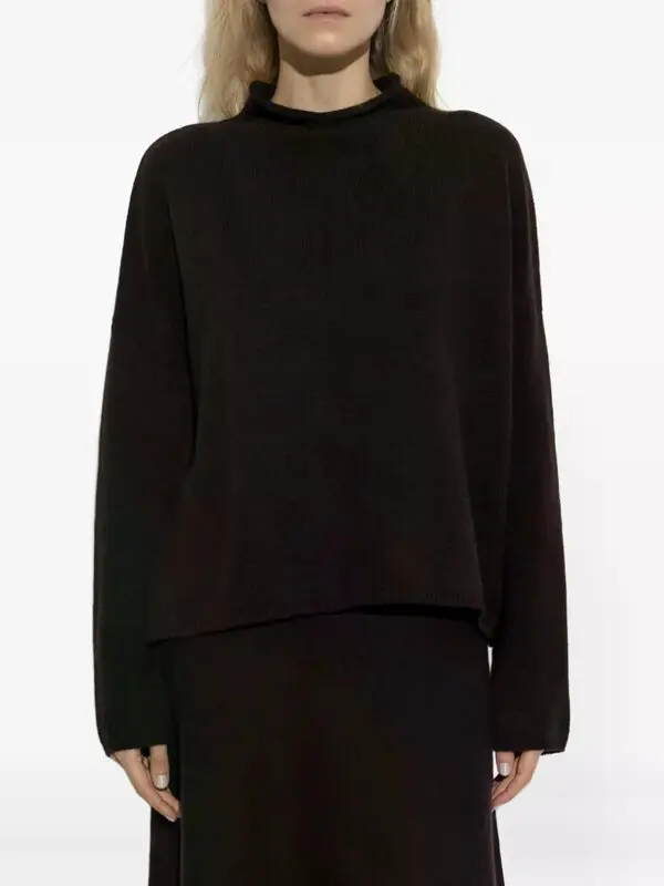 LISA YANG Sandy Roll-neck Sweater - Brown