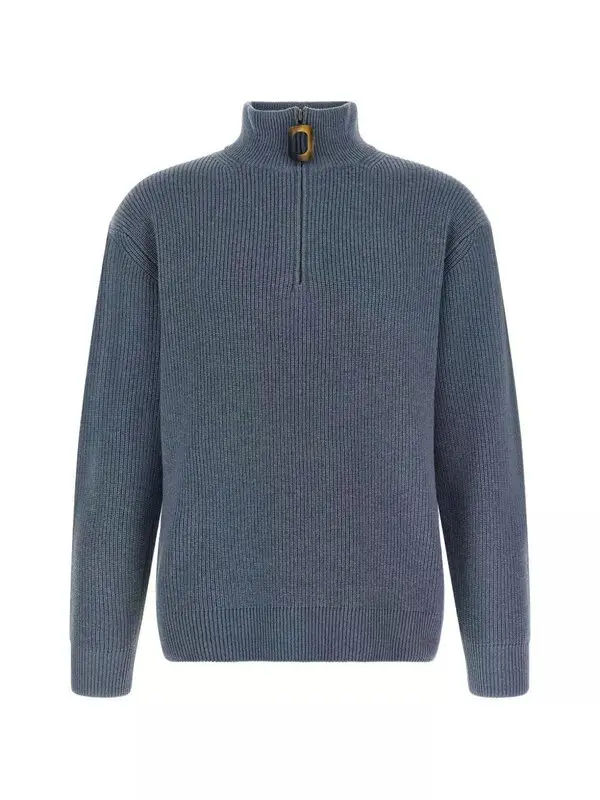 JW Anderson Ribbed-knit Half-zip Sweater