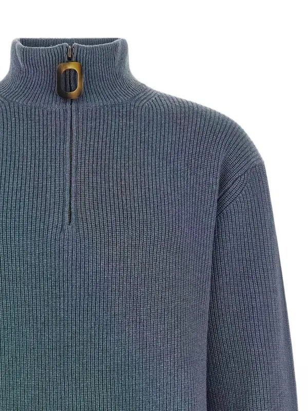 JW Anderson Ribbed-knit Half-zip Sweater