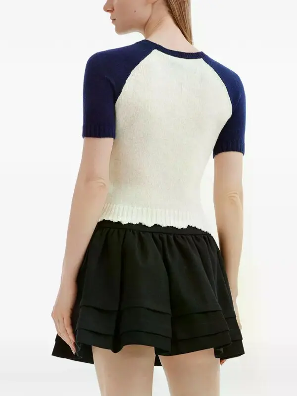 SHUSHU/TONG Raglan-sleeve Distressed-effect Sweater