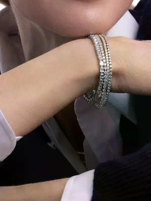 WITH LOVE 14k Yellow Tennis Bracelet With Lab-grown Diamonds - Gold