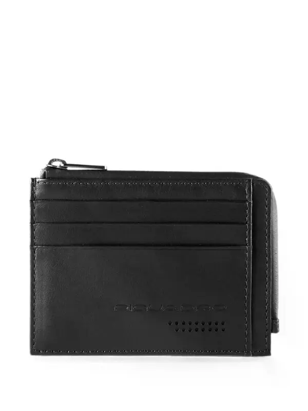 PIQUADRO Logo-embossed Leather Cardholder