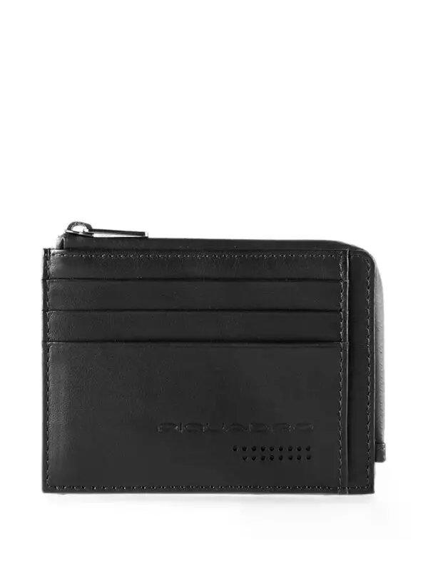 PIQUADRO Logo-embossed Leather Cardholder