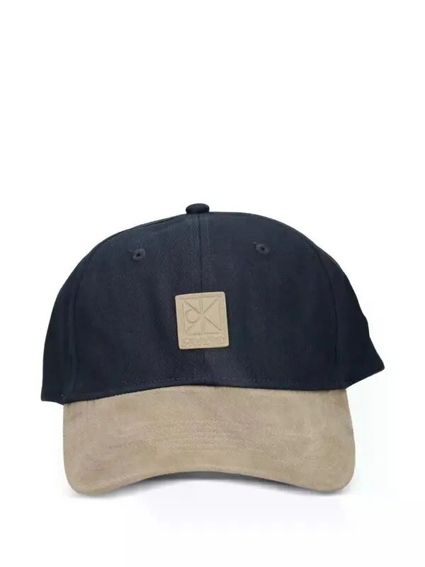 Calvin Klein Mixed Media Colorblock Baseball Cap - Blue