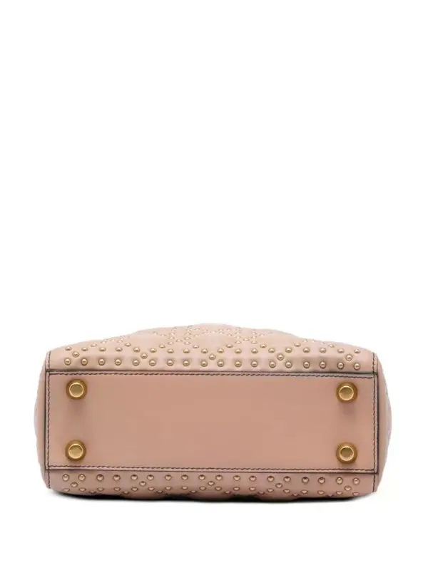 Dior Lambskin Cannage Studded Lady Satchel - Pink