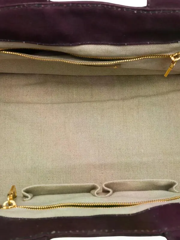 Prada 2010-2026 Large Striped Canvas Canapa Tote Satchel