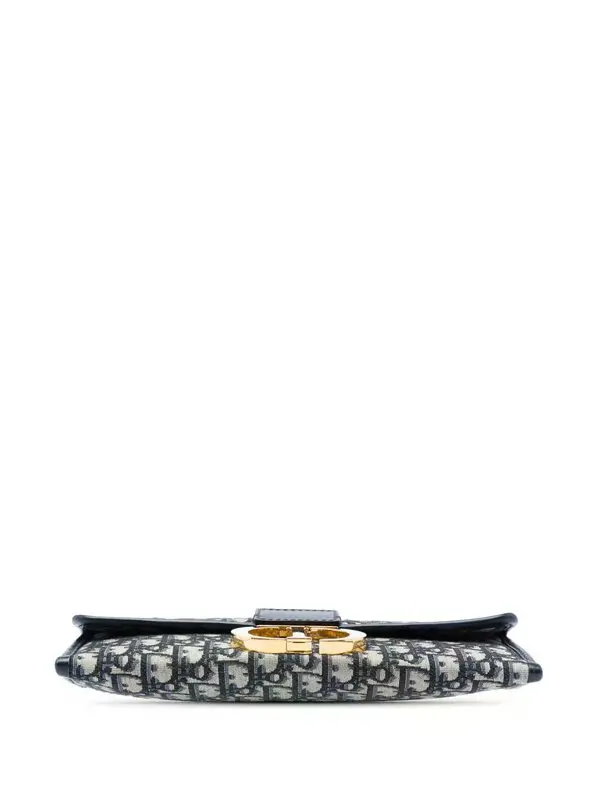 Dior Oblique Canvas 30 Montaigne Clutch With Chain - Blue
