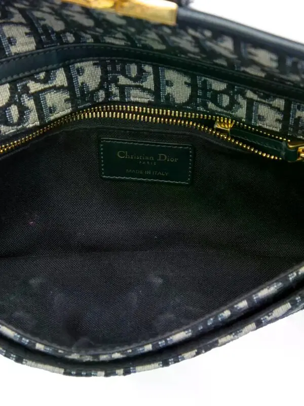 Dior Oblique Canvas 30 Montaigne Clutch With Chain - Blue