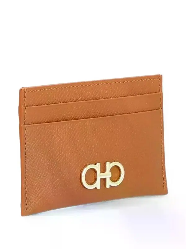 FERRAGAMO Gancini Credit Card Holder - Brown
