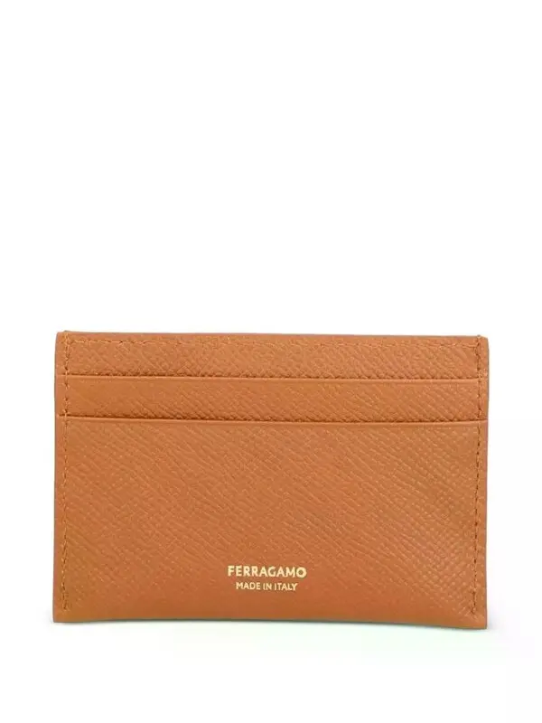 FERRAGAMO Gancini Credit Card Holder - Brown