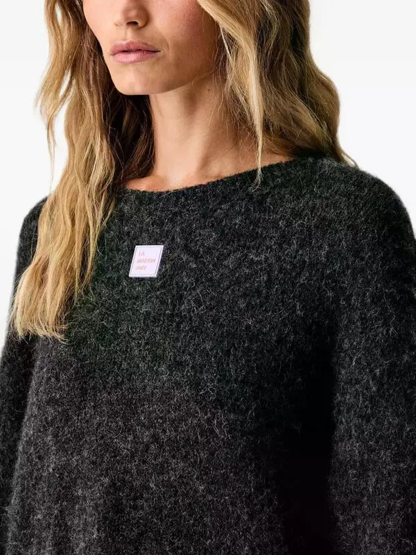 American Vintage Logo Patch Sweater - Black