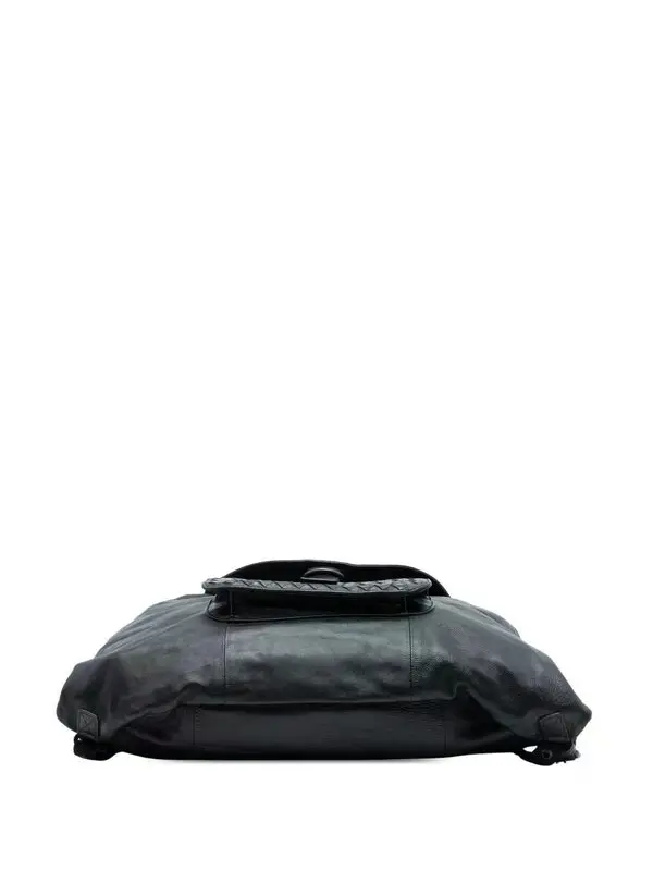 Bottega Veneta Intrecciato Trimmed Leather Drawstring Backpack