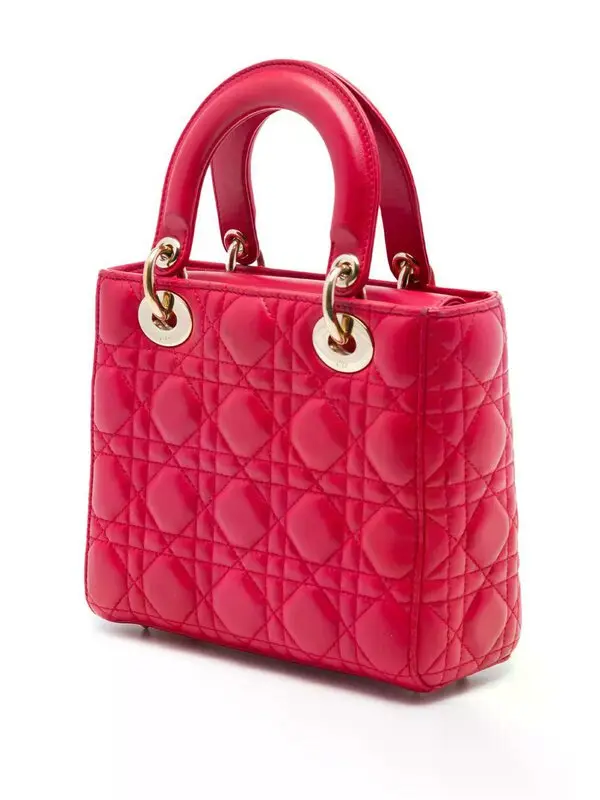 Dior Small Lambskin Lady Satchel - Red